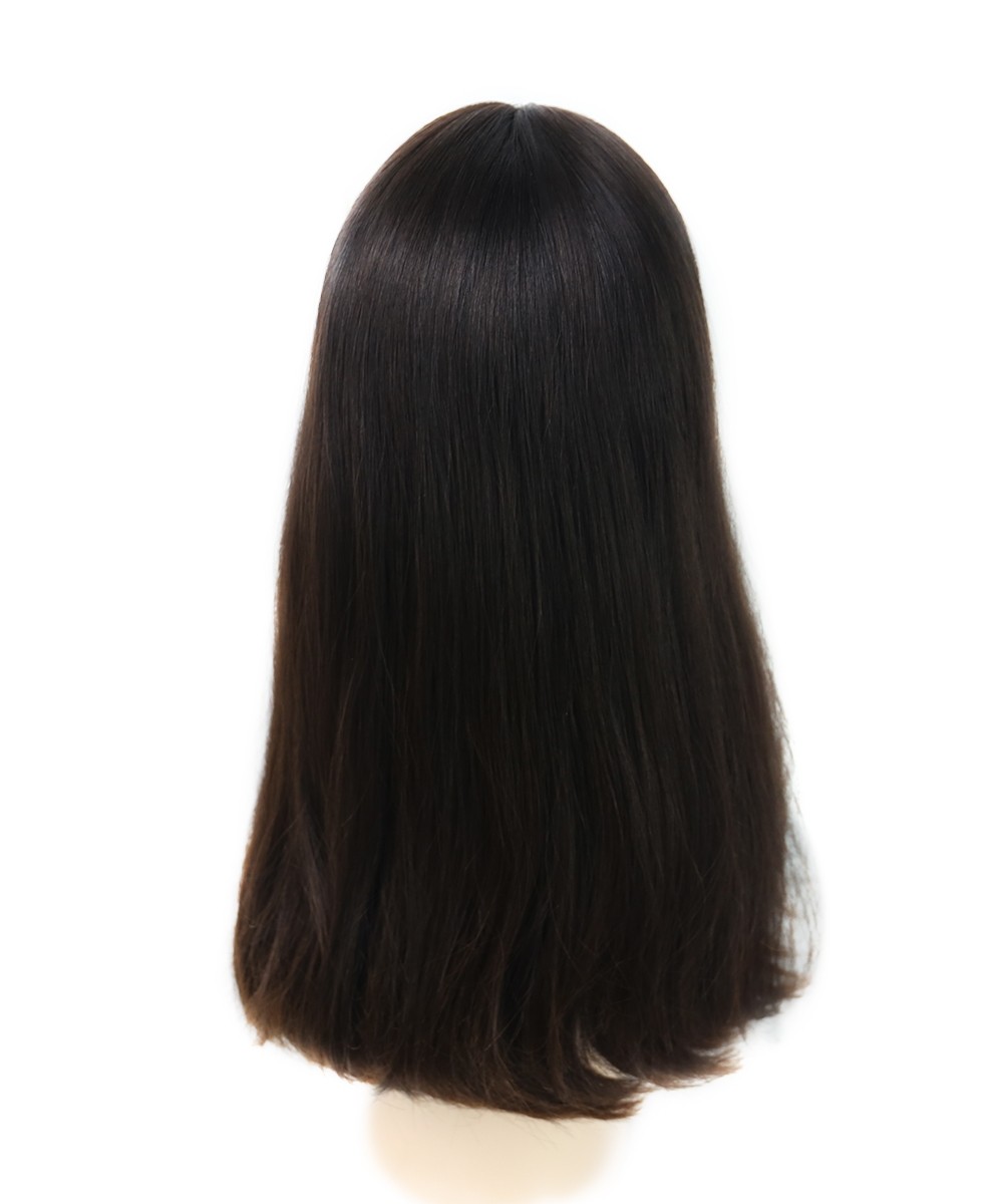 Invisilace Human Hair Jewish Wigs Straight Long Kosher Sheitel Wig 150% ...