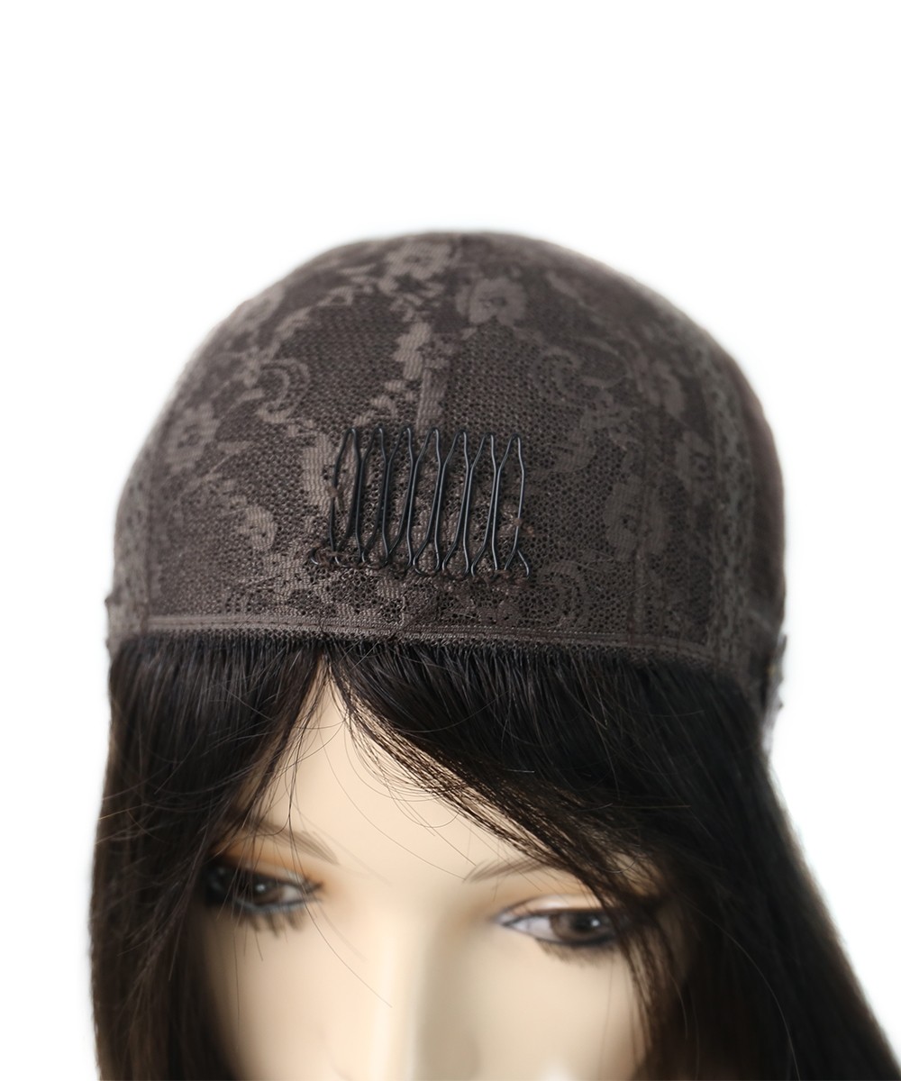 Invisilace Human Hair Jewish Wigs Straight Long Kosher Sheitel Wig 150% ...